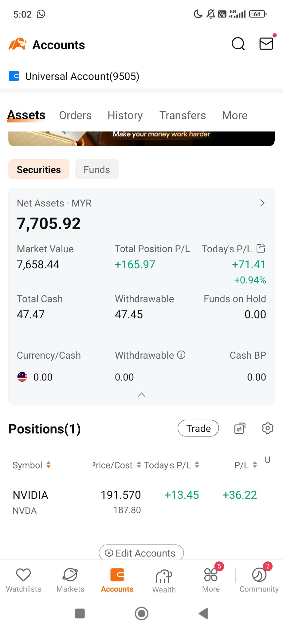 $NVIDIA (NVDA.US)$ I bought almost 10 units of nvidia stock ...